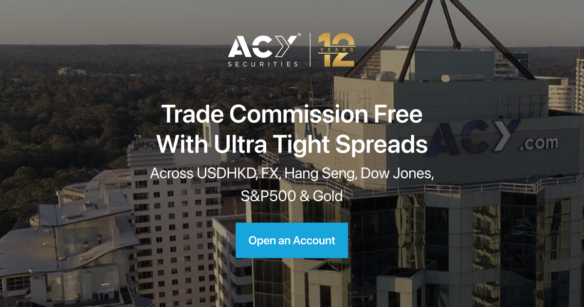 Commission Free Trading and Low Spreads with ACY Securities